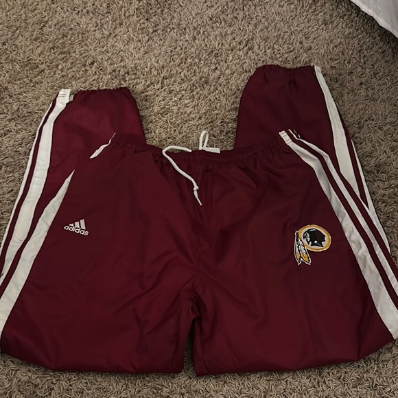 adidas | Pants | Adidas Red And White Sweatpants With Signature Stripes ...
